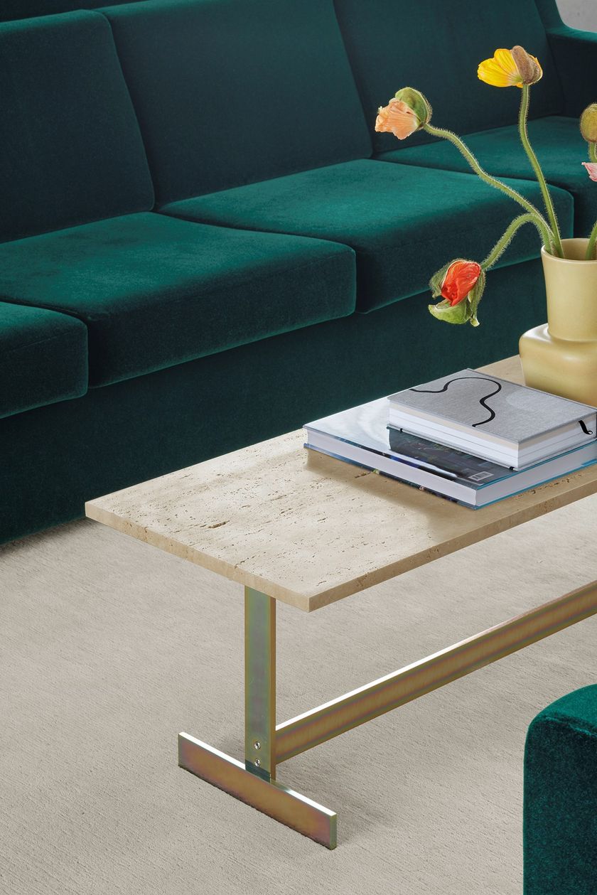 Rectangular natural stone coffee table LAZLO | Rectangular coffee table ...