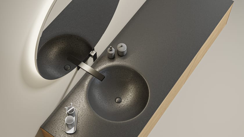 LEAF | Lava stone vanity unit Vanity unit By Giuseppe Guerrera Design®