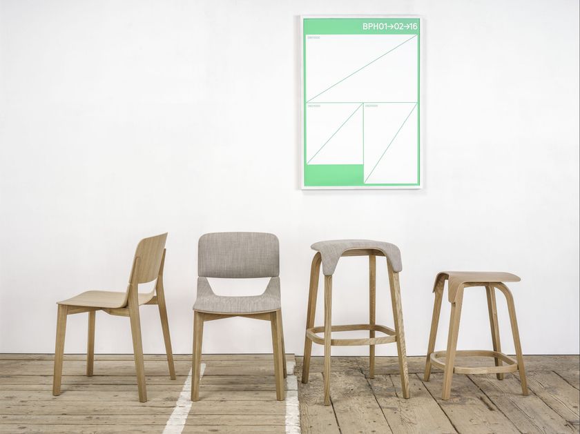 LEAF Low stool with footrest By TON | design E-ggs