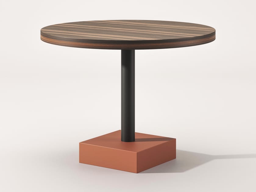 LEANDRO Round rosewood table By Falsasquadra | design Lorenzo Zaccarin
