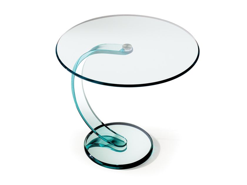 Round glass coffee table LESS By Reflex design Dietmar Joester