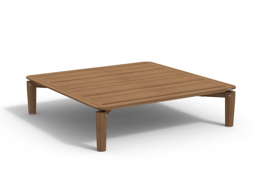 LEVANTE Low square teak garden side table By RODA | design Piero Lissoni