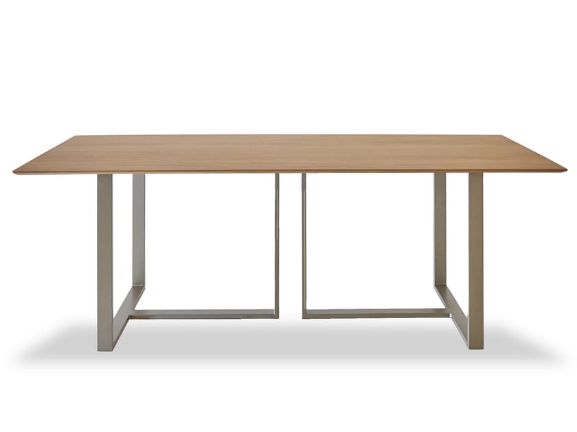 LEVANTE Rectangular wooden garden table By Rever | design Marco Piva