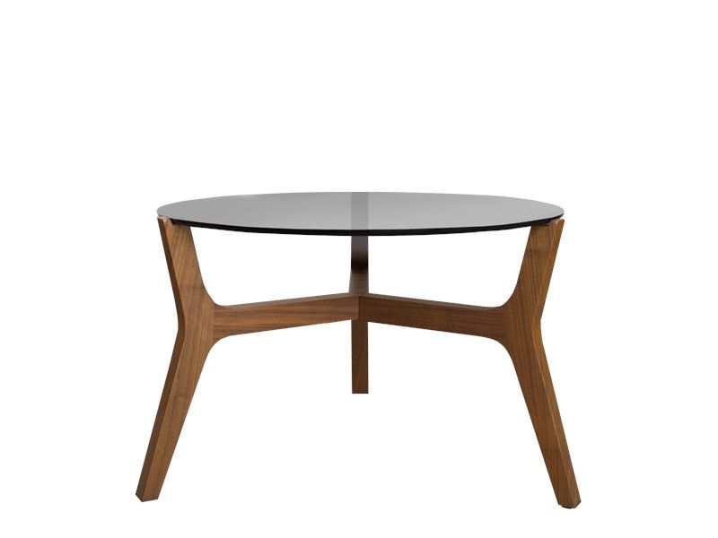 LIBRA Round wood and glass central coffee table By Tonon | design ...