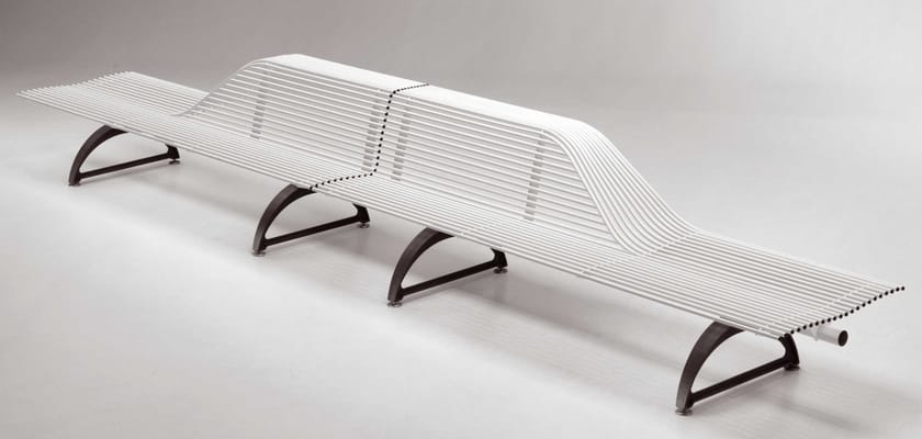 Sectional steel Bench with back LIBRE EVOLUTION | Sectional Bench Libre ...