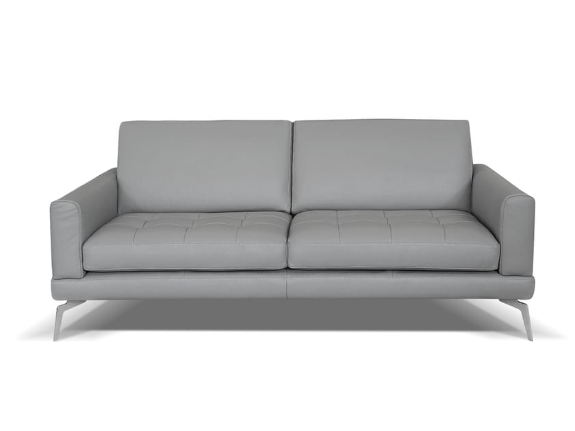 Tufted 3 seater leather sofa LIFE By Rossini Sofas