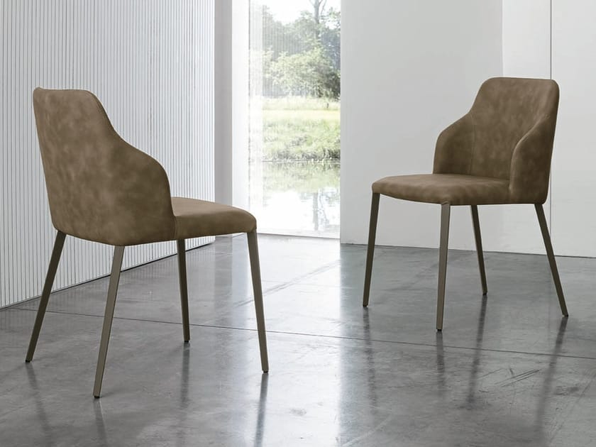 LILIUM Cadeira estofada de ecopele By Sedit