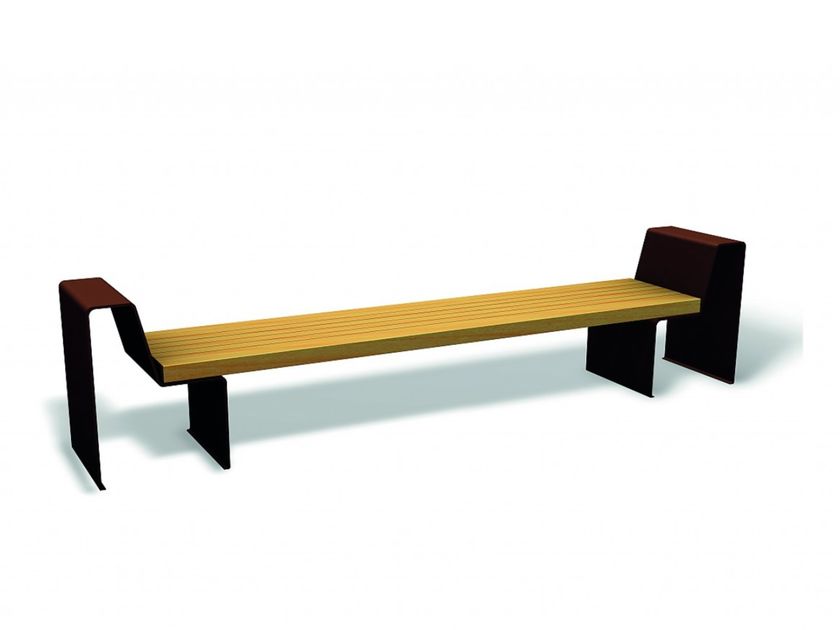 Backless wooden Bench LINEA 1315 By Euroform W design Thomas Winkler