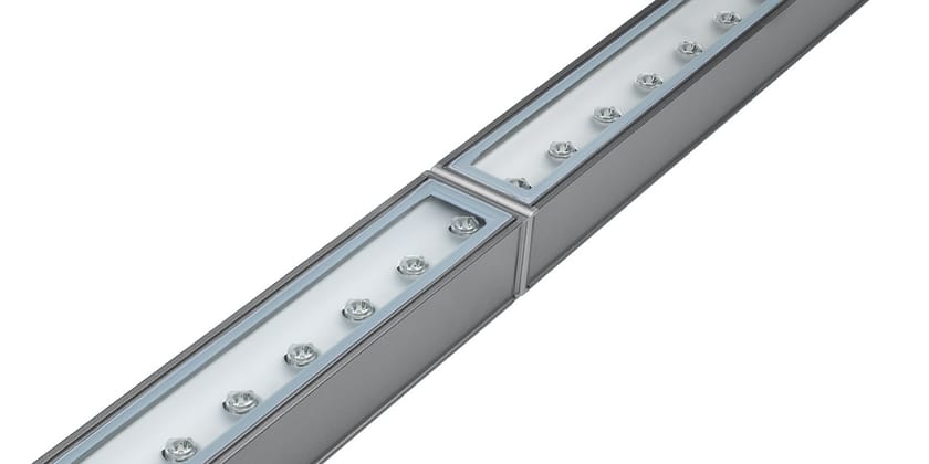 RGB glass and aluminium linear lighting profile LINEALUCE COMPACT 75 ...