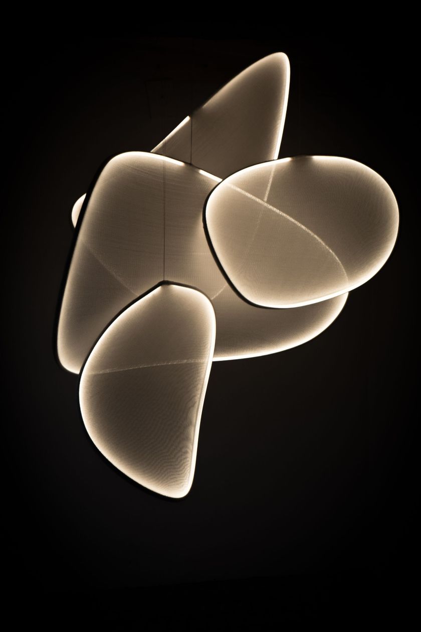 IIII.09 LED fabric pendant lamp By llll | design Sarah Dehandschutter
