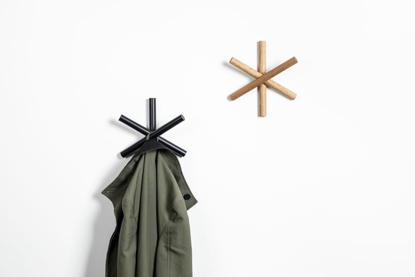 Wall-mounted wooden coat rack LOGS Logs Collection By TON design Romin ...