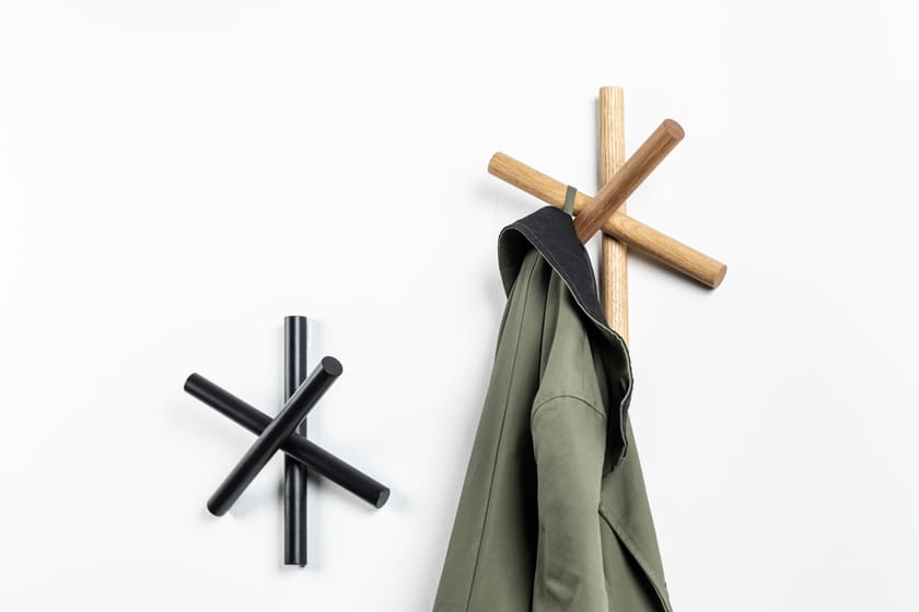 Wall-mounted wooden coat rack LOGS Logs Collection By TON design Romin ...