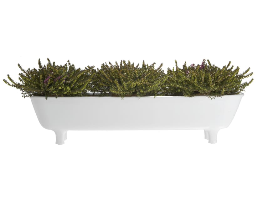 Low rectangular glazed porcelain stoneware planter LONG POT By Ligne ...