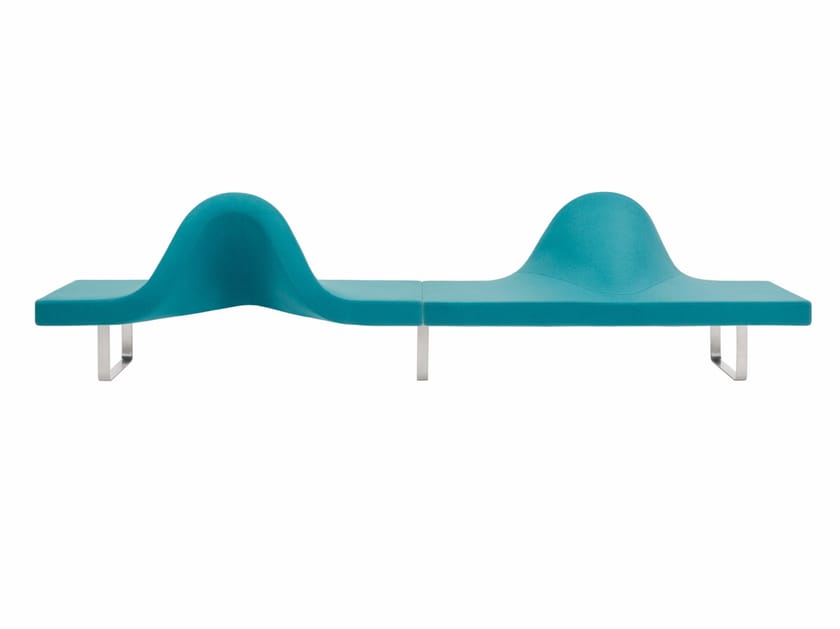 Upholstered modular fabric bench LONGWAY W Longway Collection By Segis ...