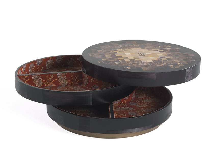 ALEPPO Low round wooden coffee table By ETRO Home Interiors