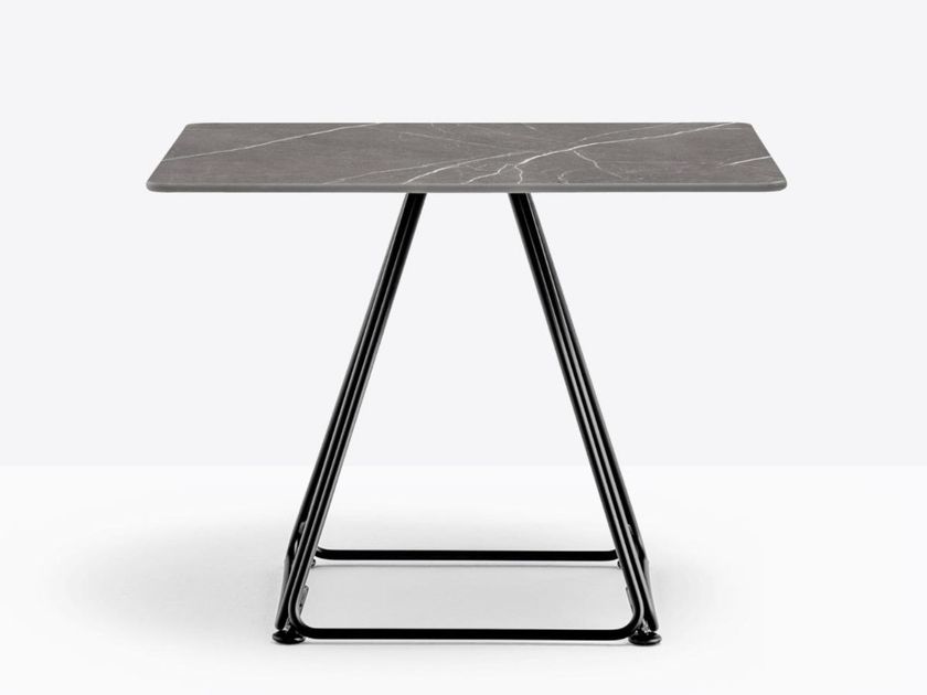 LUNAR 5443 Square low steel bistro side table By Pedrali | design Pio ...