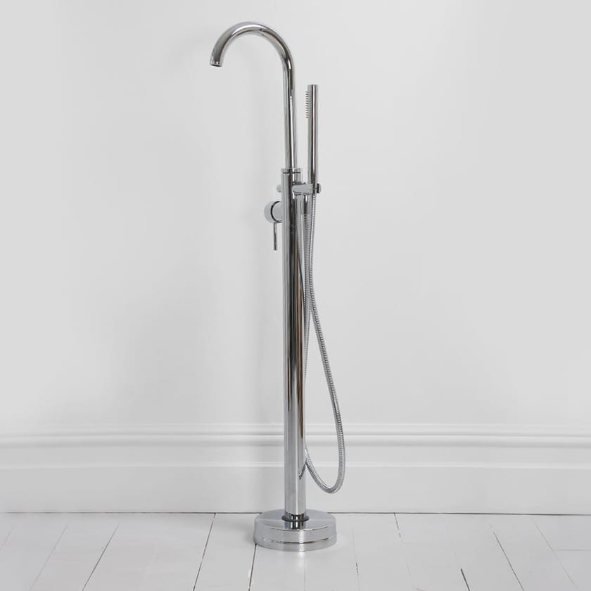 LUXE Floor standing external bathtub mixer with hand shower By LUSSO