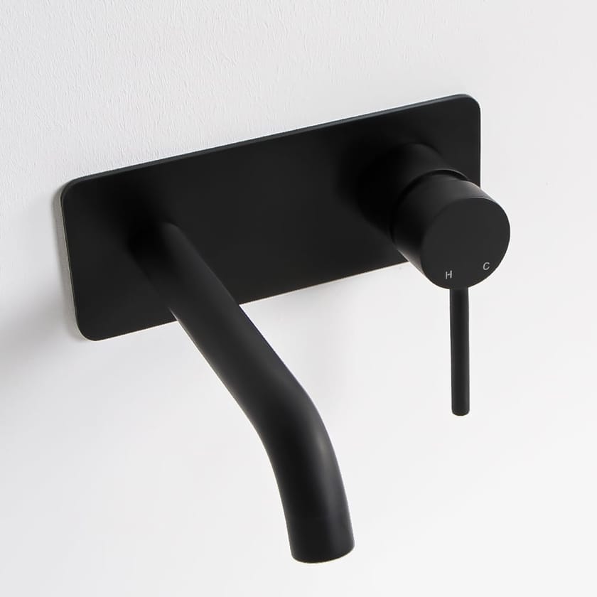 LUXE 2 hole wall-mounted washbasin mixer with plate By LUSSO