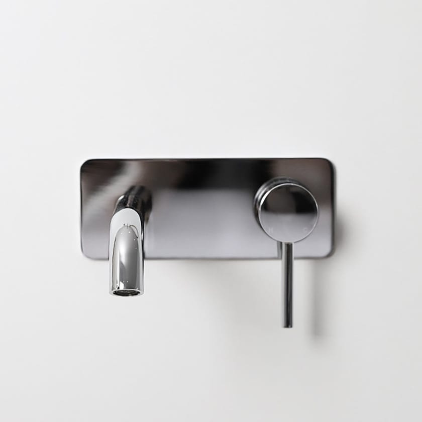 LUXE 2 hole wall-mounted washbasin mixer with plate By LUSSO