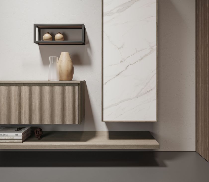 M24 | Mueble bajo lavabo Mueble bajo lavabo simple de roble con ...