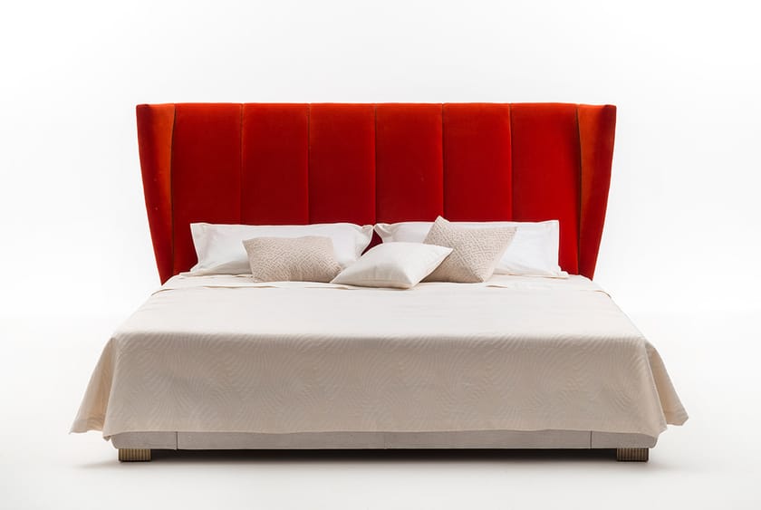 Fabric double bed with upholstered headboard MAGENTA Milano Collection ...