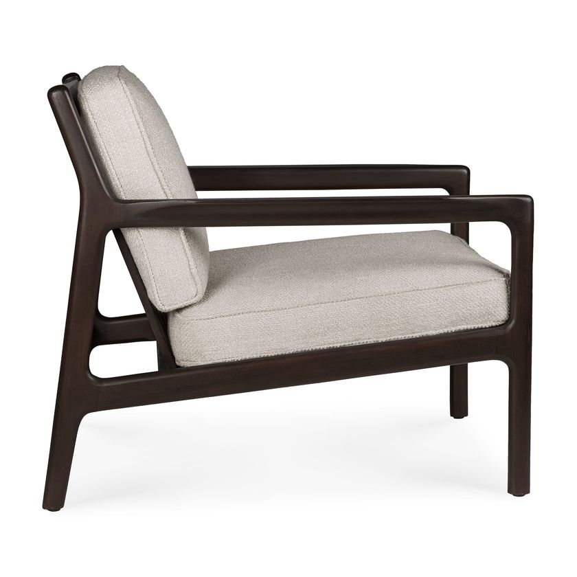 MAHOGANY JACK BROWN | Fabric armchair Upholstered fabric armchair with ...