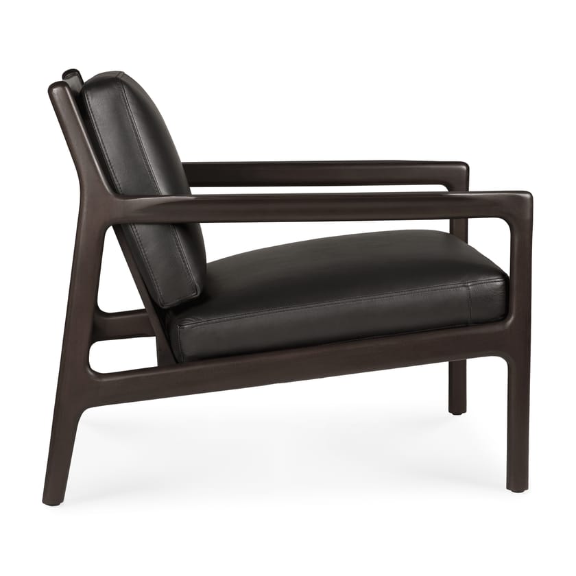 JACK Leather armchair with armrests By Ethnicraft | design Jacques Deneef
