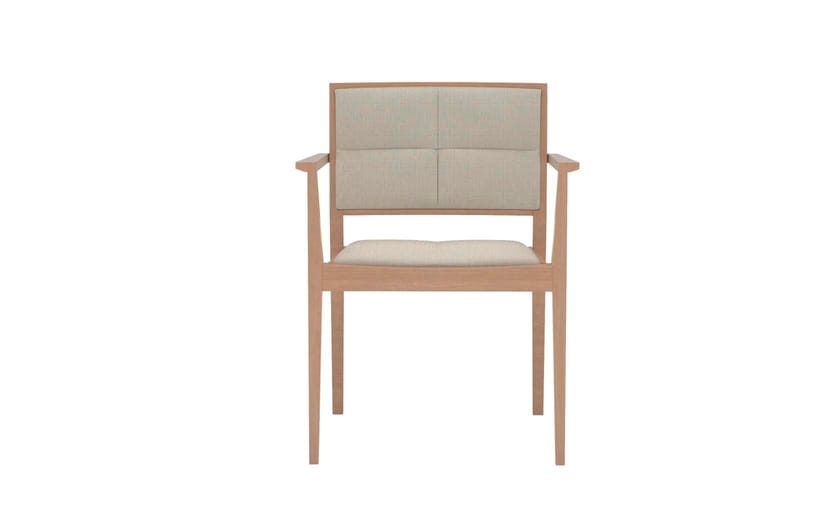 Stackable beech easy chair with armrests MANILA SO2033 Manila ...