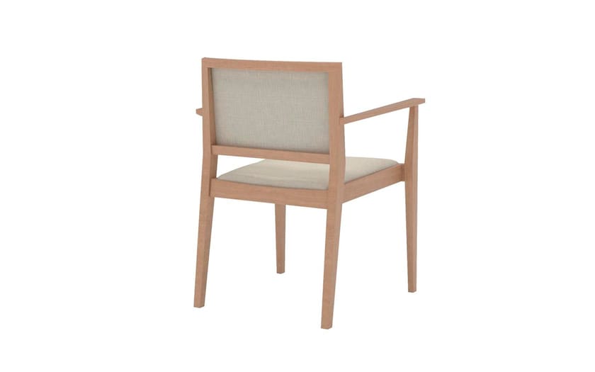 Stackable beech easy chair with armrests MANILA SO2033 Manila ...