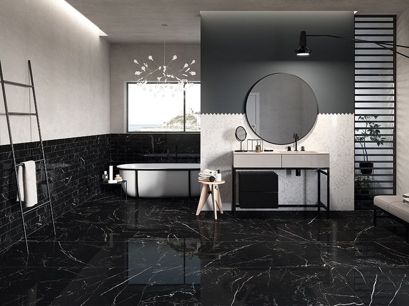 Porcelain stoneware wall/floor tiles with marble effect MARMOREA ...