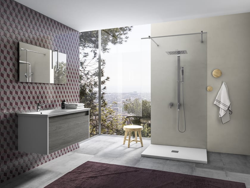 Wall-mounted vanity unit with mirror MARS 06 EVERYDAY.Mars Collection ...