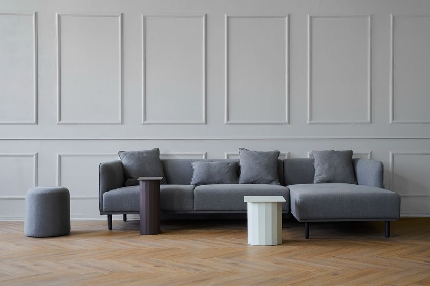 MART | Sofa with chaise longue Fabric sofa with chaise longue By grado ...
