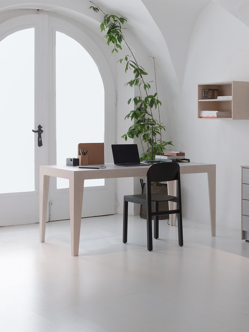 MARTA | Writing desk Rectangular plywood birch writing desk By Das ...