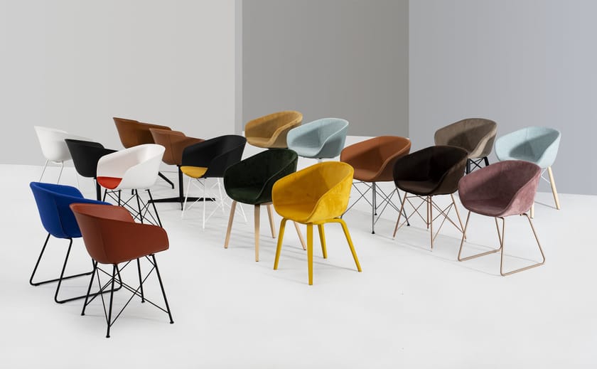 MAYA OMC IRON UP | Tanned leather chair Maya Collection By SOFTLINE 1979