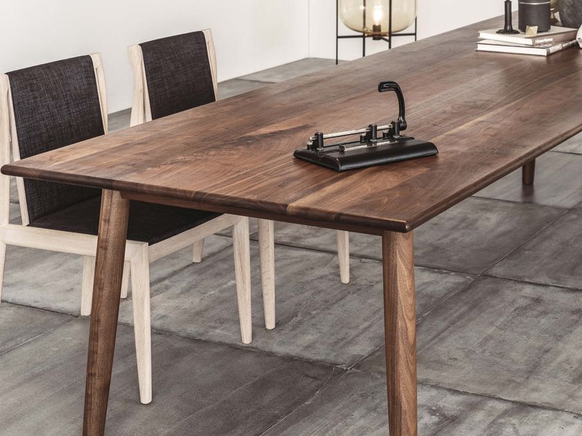 MCM Extending walnut dining table By Ritzwell | design Shinsaku Miyamoto
