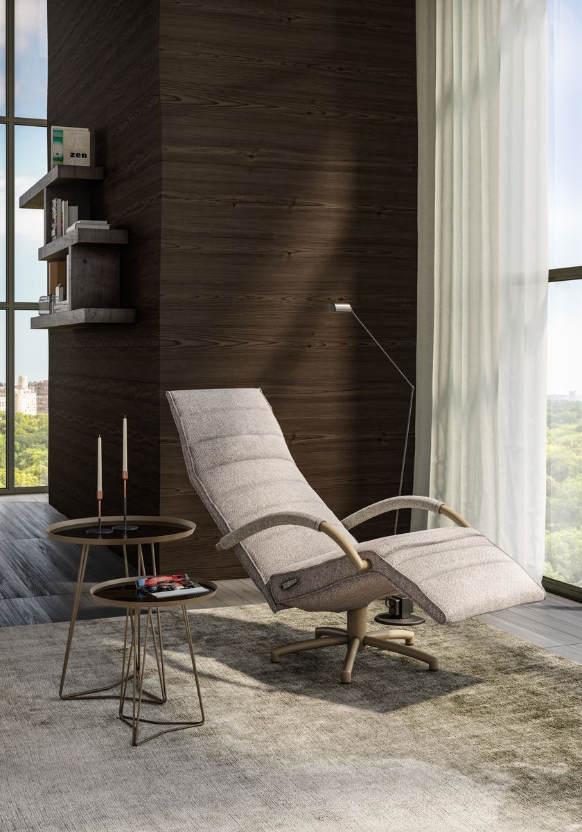 Upholstered recliner fabric armchair MENSANA | Fabric armchair By JORI ...