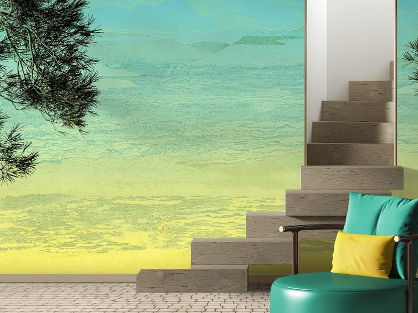 MER A | Wallpaper By Cilé papiers peints design Cécile Pasquier