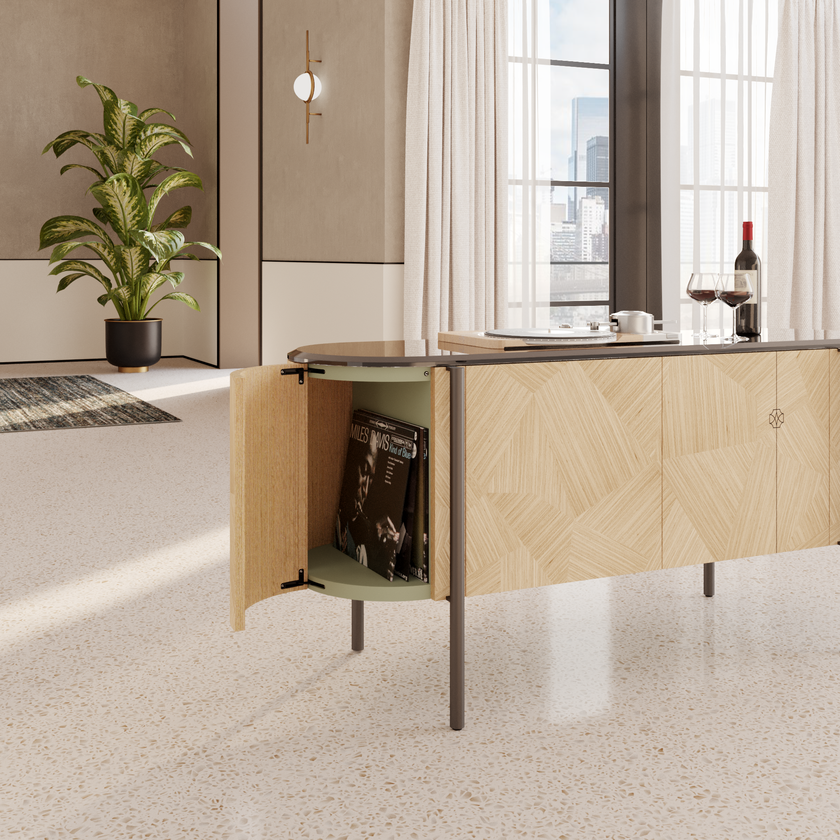 MIA | Sideboard with doors Wood veneer sideboard By Cafedesart