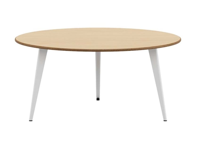 MIKADO Low round wooden coffee table By Ersa