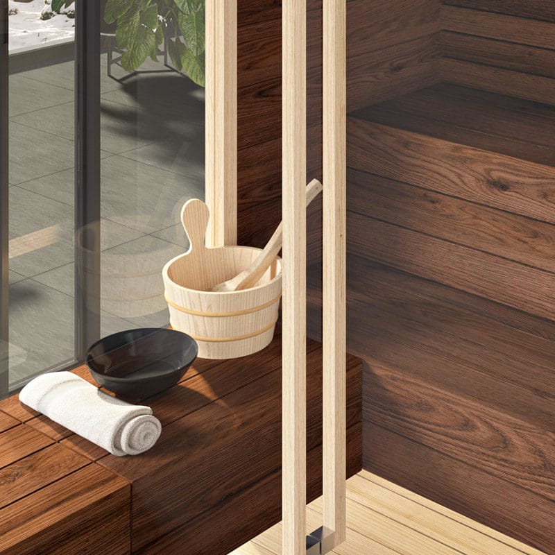 MODULA S COMBI Sauna finlandese con doccia By Albatros | design Claudio ...