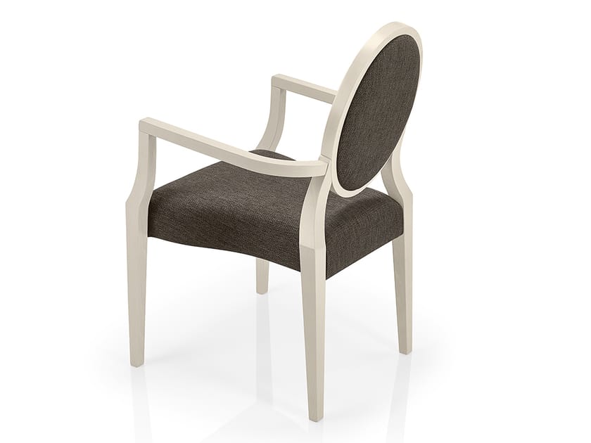 MONOLISA Stackable fabric chair with armrests By More Contract
