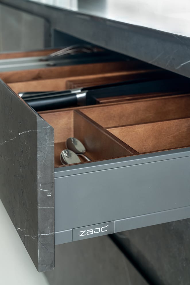 MONOLITH Marble kitchen with island By Zajc