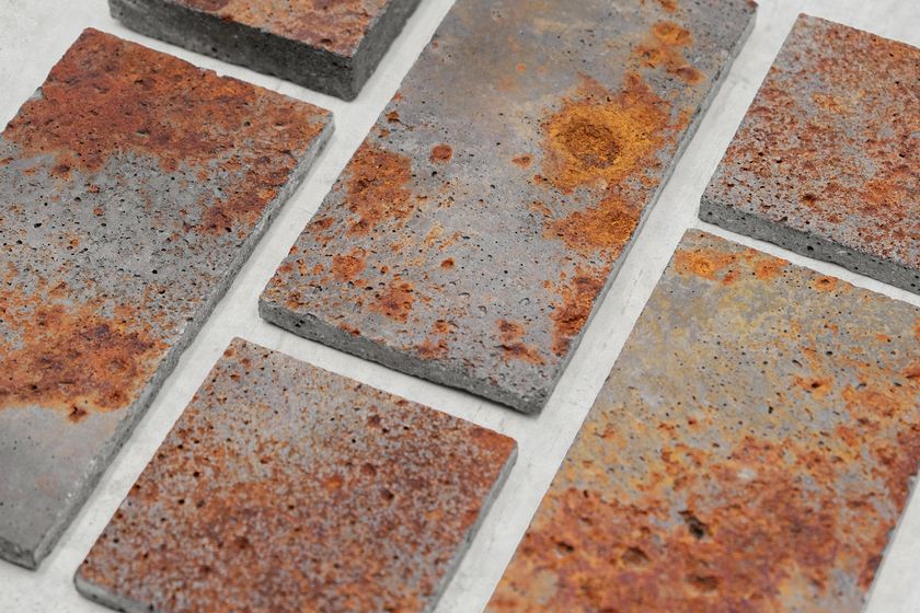 Cement wall tiles with oxidized metal effect MOSAICO OXYDEN By ...