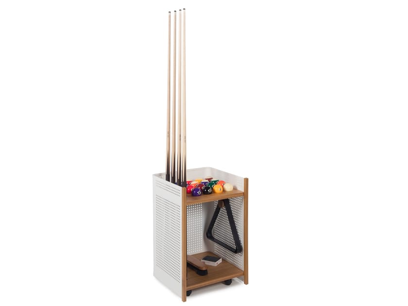 MOU INDOOR Floor cue rack in steel and iroko By RS Barcelona | design YONOH