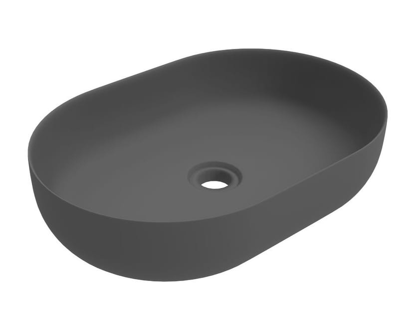 MUSA | Lavatório oval Lavatório de apoio oval de cerâmica By Ercos | Ponsi