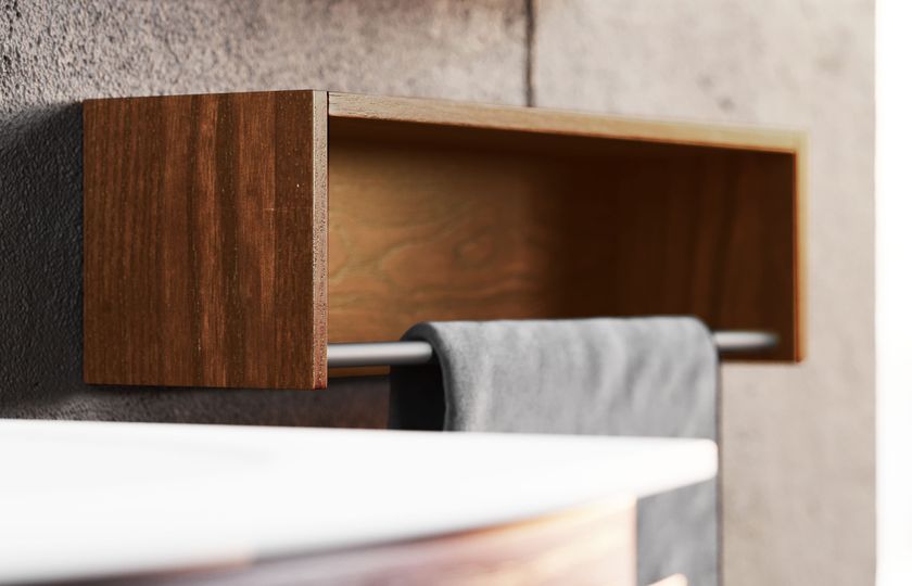 INCANTO Floor-standing ash vanity unit with drawers By Mobiltesino
