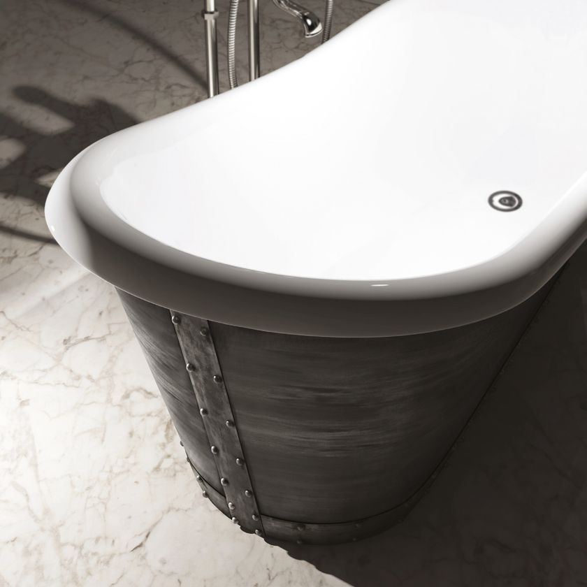 Freestanding oval composite material bathtub NAIL By Relax Design