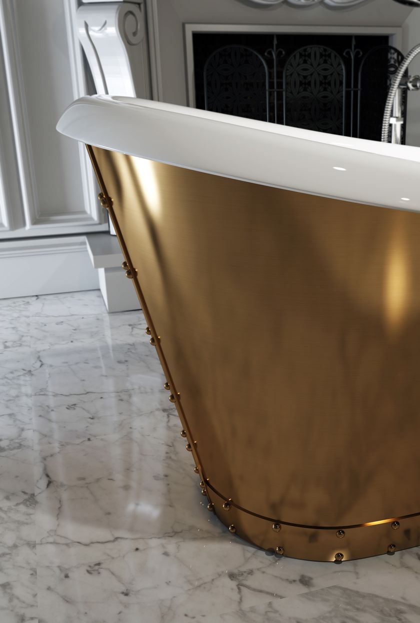 Freestanding oval composite material bathtub NAIL By Relax Design