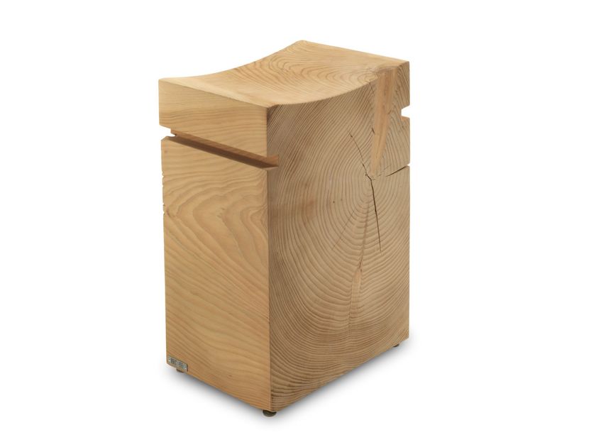 NAPA SMALL & BIG Low cedarwood stool By Riva 1920 | design Terry Dwan