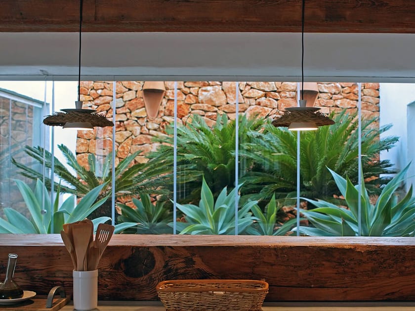 ILLA LED natural fibre pendant lamp By Ole! Lighting